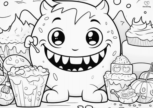 Lustige Monster Ausmalbilder für Kinder: 10 kostenlose Malvorlagen zum ...