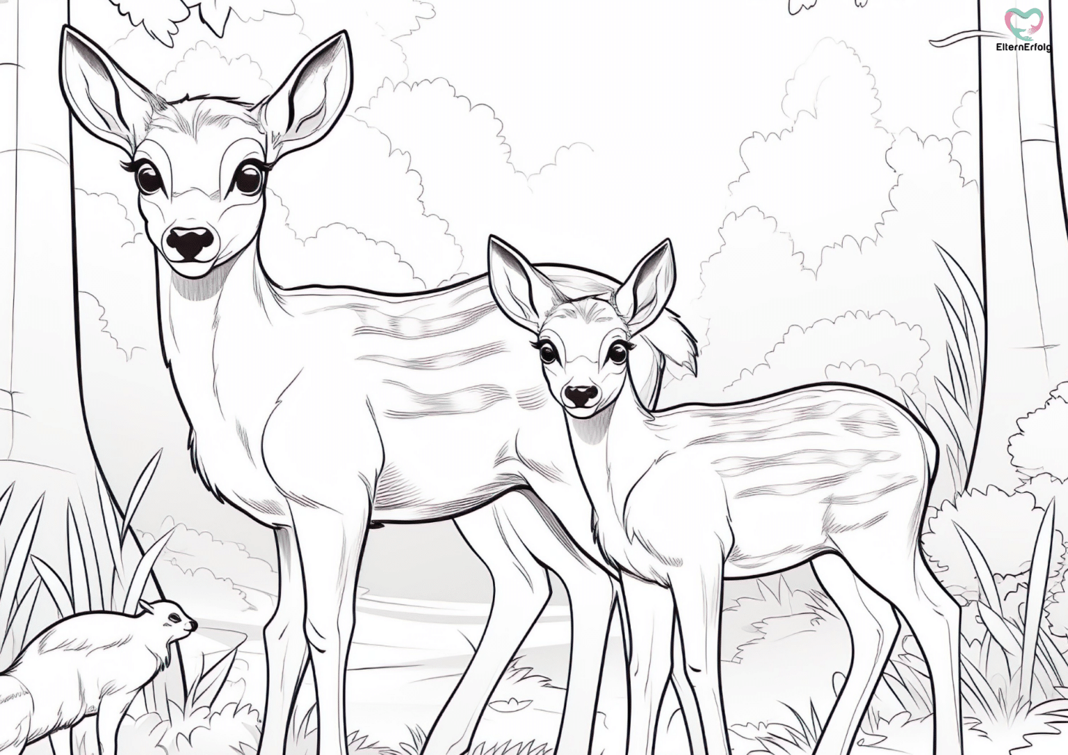 Kostenlose Reh Ausmalbilder: Die 10 besten Malvorlagen für Kinder zum ...