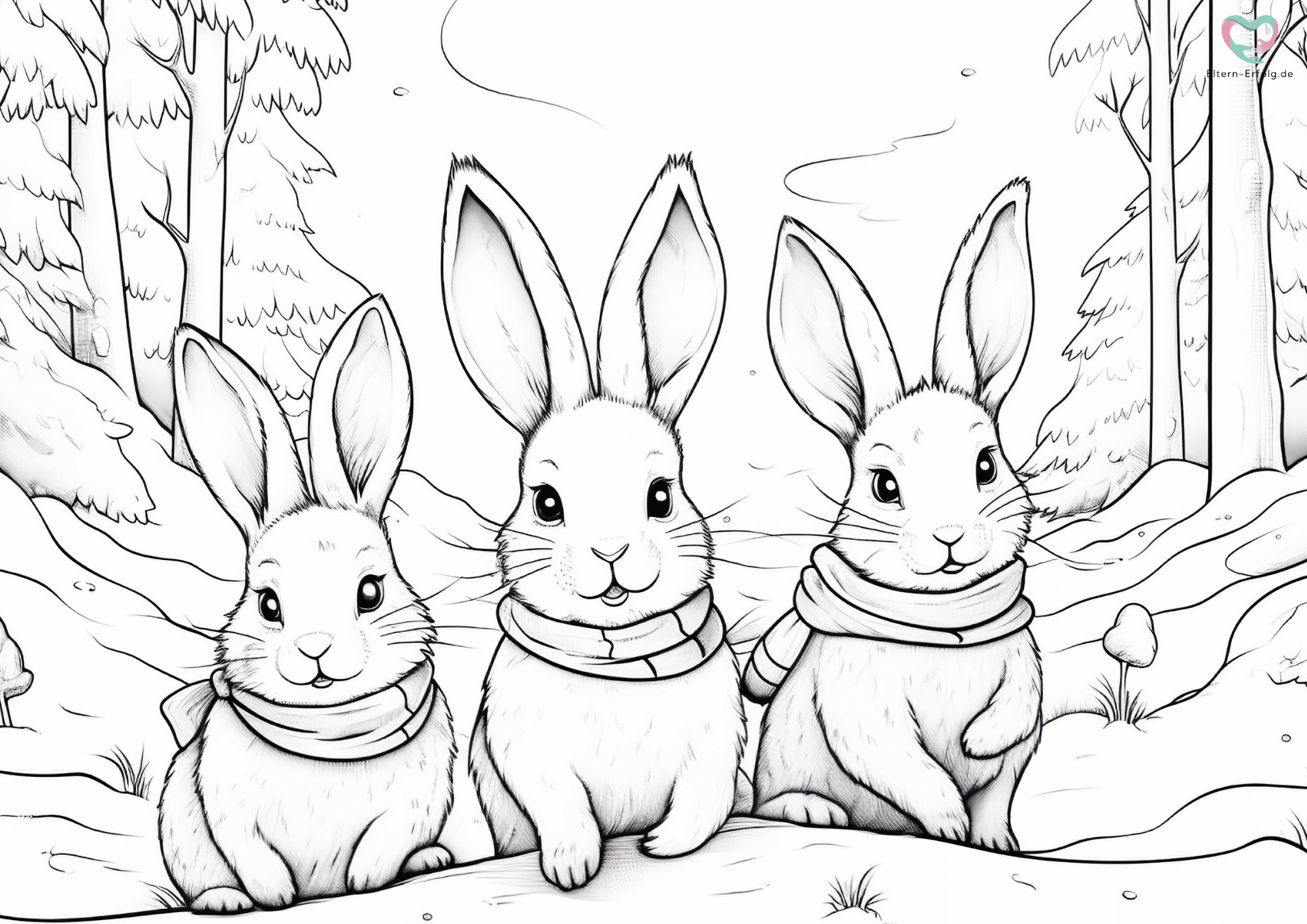 Winter Ausmalbilder: Kostenlose Malvorlagen zum Ausdrucken