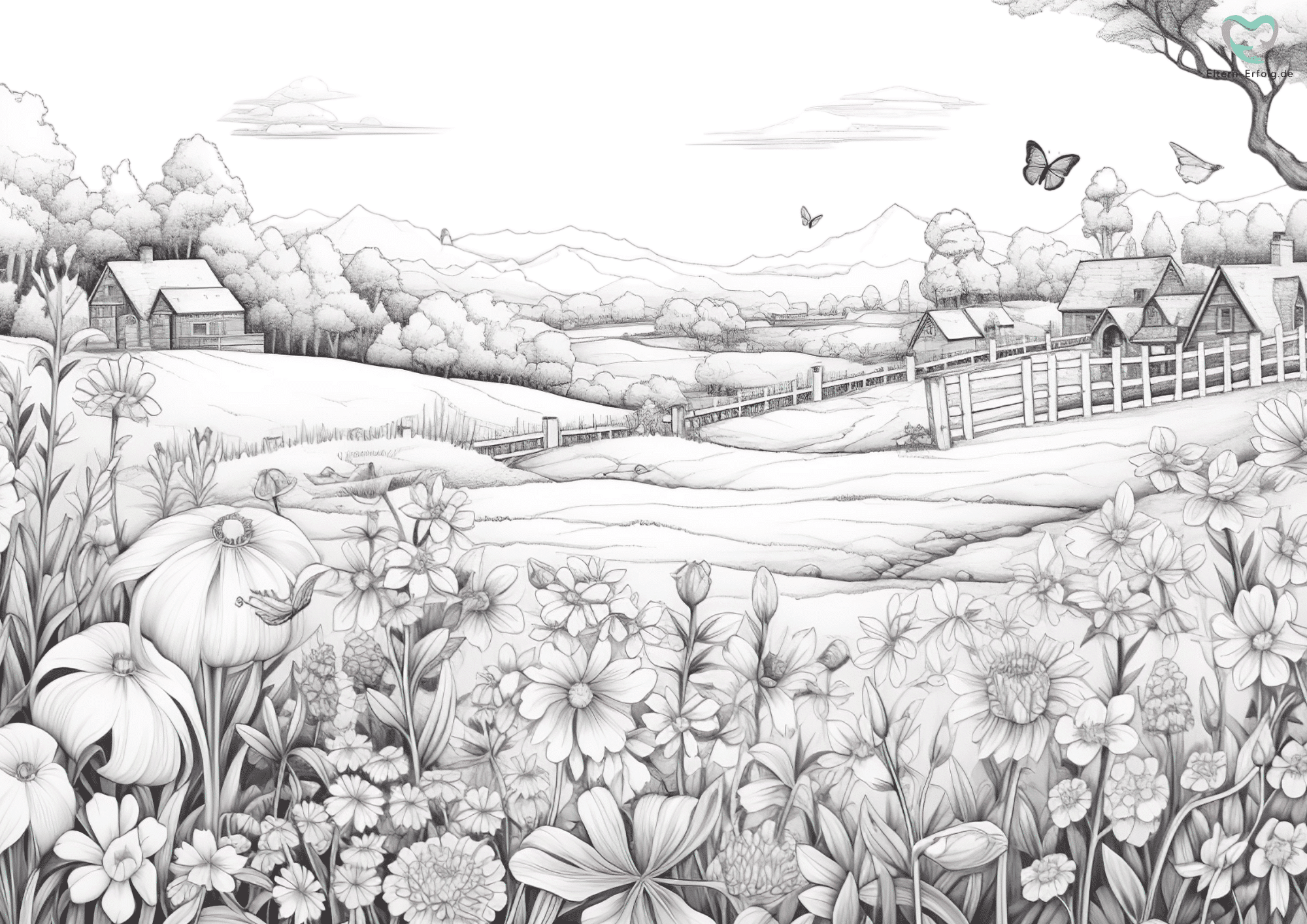 Ausmalbilder Frühling kostenlos herunterladen und ausdrucken