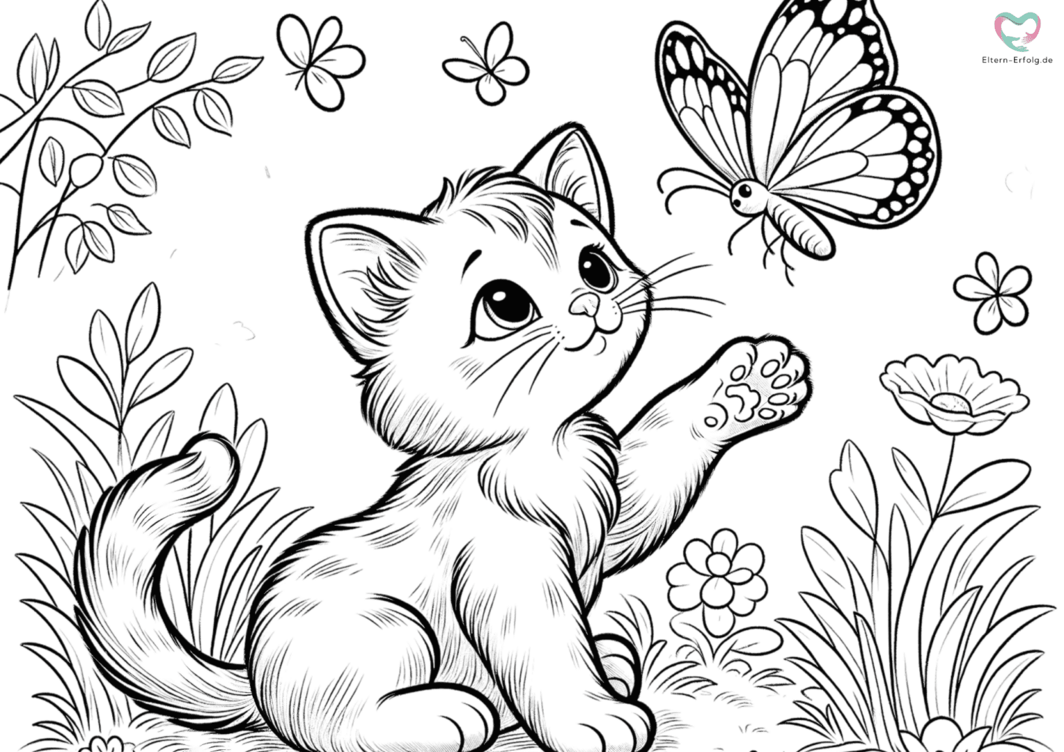 Katzen Ausmalbilder: Kostenlose Malvorlagen ausdrucken